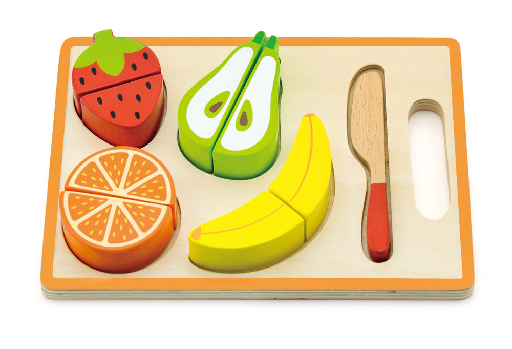 Montessori Cutting Board (Wooden Fruit Puzzle Tray) - MontessoriToys.com