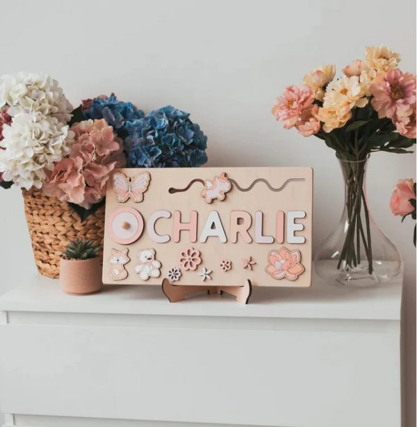 Montessori Name Puzzle (Wooden Personalized) - MontessoriToys.com