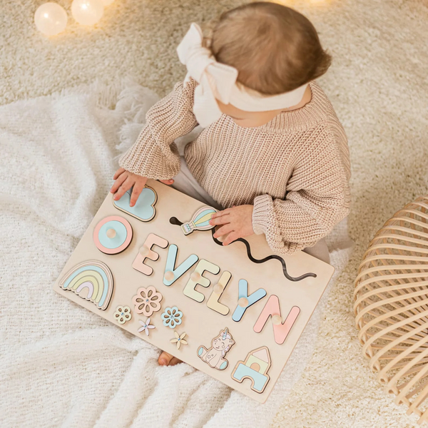 Montessori Name Puzzle (Wooden Personalized) - MontessoriToys.com